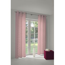 Vorhang Adam, B:145cm H:245cm, rosa, Jacquard, Baumwolle (Bio-Baumwolle), Wohnzimmer, Gardinen, "Uni Collection", aus 100% Bio-Baumwolle