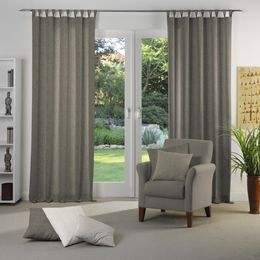 Vorhang WIRTH, B:65cm H:125cm, lila, Jacquard, Baumwolle, Polyester, Wohnzimmer, Gardinen, "Torbole"