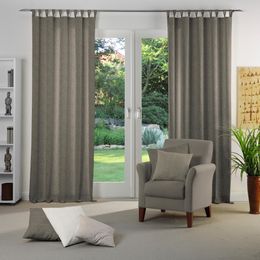 Vorhang WIRTH, B:132cm H:225cm, lila, Jacquard, Baumwolle, Polyester, Wohnzimmer, Gardinen, "Torbole"