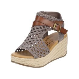 Blowfish Damen Keilsandalette "Blowfish Sandalen Lederimitat/Textil", Gr. 40, braun, Lederimitat, Textil, Schuhe