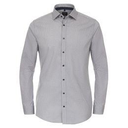 Venti Herren Businesshemd "Venti Businesshemd Langarm Print", braun, Gr. 44, bedruckt, 97% Baumwolle, 3% Elasthan, Hemden