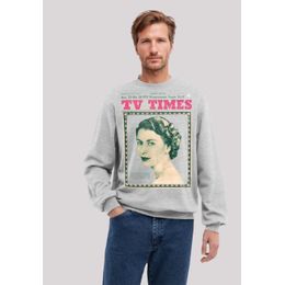 F4NT4STIC Herren Sweatshirt "TV Times Queen Elizabeth II 1957 Cover", grau, Gr. L, Obermaterial: 80% Baumwolle, 20% Polyester, Sweatshirts, Premium