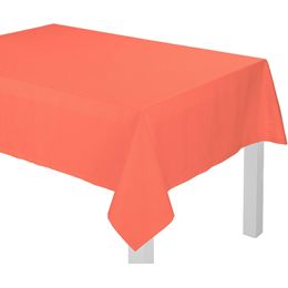 Tischdecke Adam, B:130cm L:190cm, orange, Bio-Baumwolle, Tischdecken, "Uni Collection Light", aus 100% Bio-Baumwolle