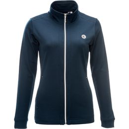 LPO Damen Trainingsjacke "Abby II", blau, Gr. 34, 60% Polyester; 40% Baumwolle, Jacken, weiche Fleecejacke in traditioneller Optik