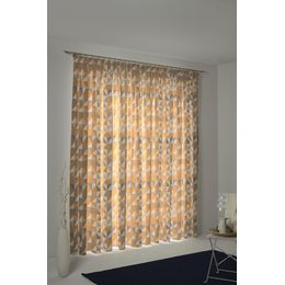Vorhang Adam, B:145cm H:175cm, gelb, Jacquard, Baumwolle (Bio-Baumwolle), Wohnzimmer, Gardinen, "Bio Bel", aus 100% Bio-Baumwolle