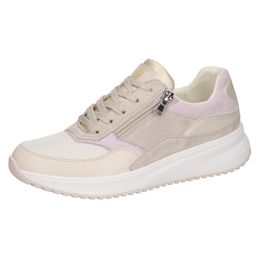 Waldläufer WALDLÄUFER Damen Plateausneaker "H-MARA", Gr. 7, lila, Leder, Textil, Schuhe, Halbschuh, Freizeitschuh, Schnürschuh in Komfortweite H