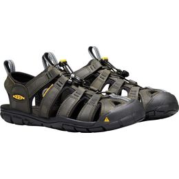 Keen Herren Sandale "CLEARWATER CNX LEATHER", Gr. 42,5, schwarz, Leder, Synthetik, Schuhe