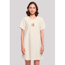 F4NT4STIC Damen Shirtkleid "Wickie Know Your Power", wei&szlig;, Gr. S, Obermaterial: 100% Baumwolle, Kleider, Premium Qualit&auml;t, Nostalgie, Kinderserie