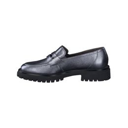 Paul Green Damen Slipper "Paul Green Slipper Leder", Gr. 37,5metallic silber, Leder, Schuhe