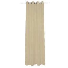 Vorhang WIRTH, B:135cm H:145cm, beige, Jacquard, Polyacryl, Polyester, Wohnzimmer, Gardinen, "LANGWASSER"