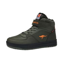 Kangaroos M&auml;dchen Sneaker "K-CP Bound Mid EV", Gr. 31, gr&uuml;n, Synthetik, Textil, Schuhe, wasserabweisend, w&auml;rmendes Innenfutter