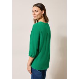 Cecil Damen Klassische Bluse, gr&uuml;n, Gr. L, unifarben, Stoff, 100% Viskose, Blusen, mit 3/4 &Auml;rmeln