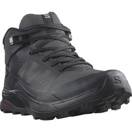 Salomon Damen Wanderschuh "OUTRISE MID GORE-TEX", Gr. 40,5, schwarz, Synthetik, unifarben, Schuhe, wasserdicht
