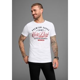 AJC Herren T-Shirt, wei&szlig;, Gr. M, bedruckt, unifarben, Jersey, Obermaterial: 100% Baumwolle, Shirts, kurz&auml;rmelig, schmal geschnitten, mit stylischem