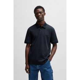 BOSS Orange Herren Poloshirt "Pe Interlock", blau, Gr. XL, Jersey, Obermaterial: 100% Baumwolle, Shirts, aus Baumwoll-Piqu&eacute; mit Logo-Print Regular