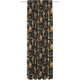 Vorhang WIRTH, B:132cm H:225cm, orange, Jacquard, Polyester, Wohnzimmer, Gardinen, "Oakham"