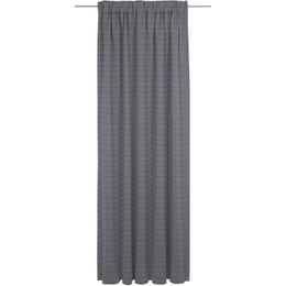 Vorhang Adam, B:142cm H:255cm, blau, Jacquard, Baumwolle, Wohnzimmer, Gardinen, "Graphic Ventus Light", aus 100% Bio-Baumwolle