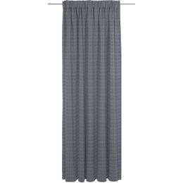 Vorhang Adam, B:142cm H:145cm, blau, Jacquard, Baumwolle, Wohnzimmer, Gardinen, "Graphic Ventus Light", aus 100% Bio-Baumwolle
