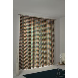 Vorhang Adam, B:145cm H:145cm, bunt, Jacquard, Baumwolle (Bio-Baumwolle), Wohnzimmer, Gardinen, "Circles", aus 100% Bio-Baumwolle