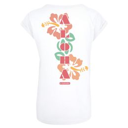F4NT4STIC Damen T-Shirt "PLUS SIZE Aloha", wei&szlig;, Gr. XXL, Obermaterial: 100% Baumwolle, Shirts, Print