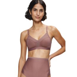 Triumph Damen B&uuml;gelloser BH "Shape Smart", Gr. 1, rosa, Microtouch, Obermaterial: 69% Polyamid, 31% Elasthan, unifarben, BHs, gl&auml;ttend, ohne Polster,