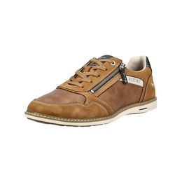 Mustang Shoes Herren Sneaker "Mustang Shoes Sneaker Lederimitat", Gr. 43, braun, Lederimitat, Schuhe