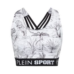 Plein Sport Damen Lauftop "Sport Top", wei&szlig;, Gr. XL, Obermaterial: 90% Polyester, 10% Elasthan, Tops