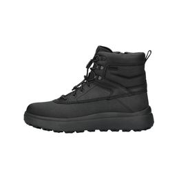 Geox Herren Schn&uuml;rstiefelette "Geox Stiefelette Leder/Textil", Gr. 45, schwarz, Leder, Textil, Schuhe