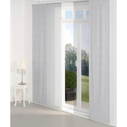 Schiebegardine WIRTH, B:60cm H:145cm, grau, Jacquard, Baumwolle, Polyester, Wohnzimmer, Gardinen, "Torbole"