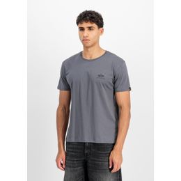 Herren T-Shirt "Basic T-Shirt SL", schwarz, Gr. XL, Alpha Industries, Obermaterial: 100% Baumwolle, Shirts