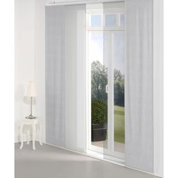 Schiebegardine WIRTH, B:60cm H:225cm, grau, Jacquard, Baumwolle, Polyester, Wohnzimmer, Gardinen, "Torbole"