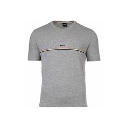 BOSS Herren T-Shirt "T-Shirt Unique T-Shirt 1er Pack", grau, Gr. M, Obermaterial: 95% Baumwolle CO. 5% Elasthan EL., Shirts