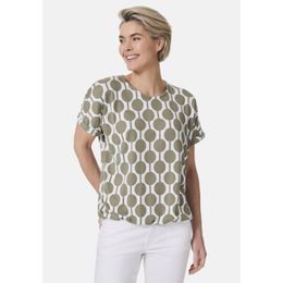 STOOKER WOMEN Damen Kurzarmshirt "STCLEA Print T-Shirt", gr&uuml;n, Gr. S, 96% Polyester, 4% Elasthan, Shirts, Regular Fit T-Shirt Spitzen- Shirt f&uuml;r Damen