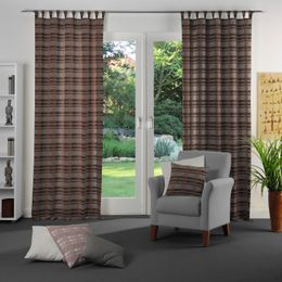Vorhang WIRTH, B:132cm H:145cm, orange, Jacquard, Baumwolle, Polyester, Wohnzimmer, Gardinen, "Laufenberg"