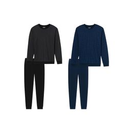 Herren Schlafanzug "Pyjama", uncover by Schiesser, Gr. S, schwarz, Obermaterial: 100% Baumwolle CO., Homewear-Sets