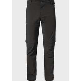 Sch&ouml;ffel SCH&Ouml;FFEL Herren Zip-away-Hose "Pants Folkstone Zip Off", schwarz, Gr. 54, Oberstoff: 89% Nylon, 11% Elasthan, Hosen