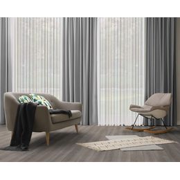 Vorhang WIRTH, B:142cm H:175cm, grau, Jacquard, Polyester, Wohnzimmer, Gardinen, "Dim out"