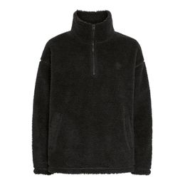 oxmo Damen Strickfleece-Pullover "Fleecejacke OXTolirone", schwarz, Gr. M, Obermaterial: 100% Polyester PES., Jacken