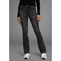 Arizona Damen Bootcut-Jeans "Shaping", grau, Basic, Gr. 52, Denim/Jeans, Obermaterial: 79% Baumwolle, 19% Polyester, 2% Elasthan, Jeans, bootcut,
