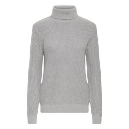 oxmo Damen Rollkragenpullover "Rollkragenpullover OXKIMSE", grau, Gr. XS, Obermaterial: 70% Baumwolle CO recyc.. 30% Polyester Pol. recyc.., Pullover