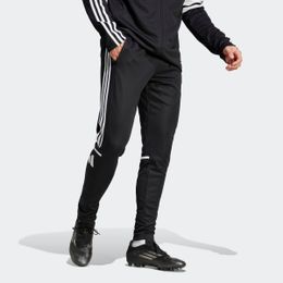 Herren Trainingshose "SQ25 TR PNT", schwarz-wei&szlig;, Gr. M, adidas Performance, Obermaterial: 100% Polyester, Hosen