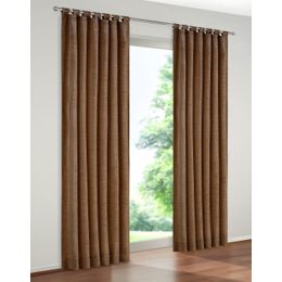 Vorhang WIRTH, B:132cm H:145cm, braun, Chenille, Polyacryl, Wohnzimmer, Gardinen, "Trondheim 328 g/m&sup2;"