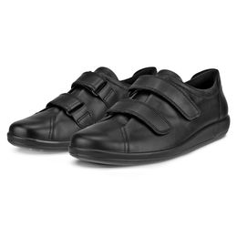 Ecco Damen Klettschuh "SOFT 2.0", Gr. 37, schwarz, Leder, Schuhe, Halbschuh, Freizeitschuh mit Klettverschl&uuml;ssen