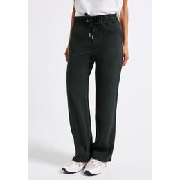 Street One Damen Bermudas, gr&uuml;n, Gr. 34, unifarben, Stoff, 85% Viskose, 15% Polyester, Hosen, Middle Waist