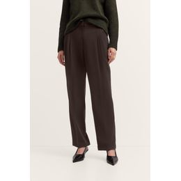 Bugatti Damen Stoffhose "Stretch-Komfort", braun, Gr. 40, unifarben, 64% Polyester, 34% Viskose, 2% Elasthan, Hosen, mit Bundfalte