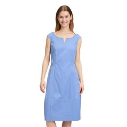Vera Mont Damen Sommerkleid "Damen Sommerkleid tailliert", blau, Gr. 46, Obermaterial: 75% Baumwolle, 22% Polyamid, 3% Elasthan., Kleider, Form