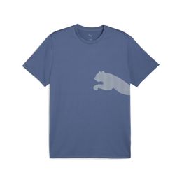 Puma Herren Trainingsshirt "Train All Day Big Logo T-Shirt Herren", blau, Gr. XL, 100% Polyester, Shirts