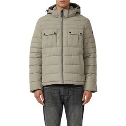 s.Oliver Herren Steppjacke, beige, Gr. XL, unifarben, Steppware, Obermaterial: 100% Polyester, Jacken, mit Kapuze und Kordelzug