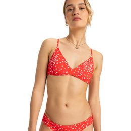 Roxy Damen Bandeau-Bikini-Top "Pt Beach Classics", rot, Gr. XS, Obermaterial: 85% Polyester, 15% Elasthan., Bikini-Oberteile