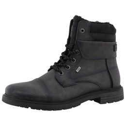 Tom Tailor Herren Winterboots, Gr. 45, grau, Lederimitat, Schuhe, mit Tex-Ausstattung